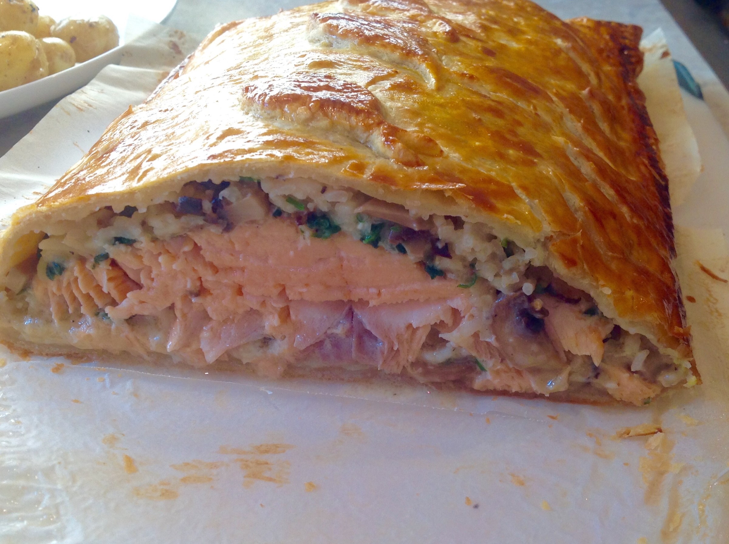 Salmon & mushroom coulibiac – Phil's Home Kitchen