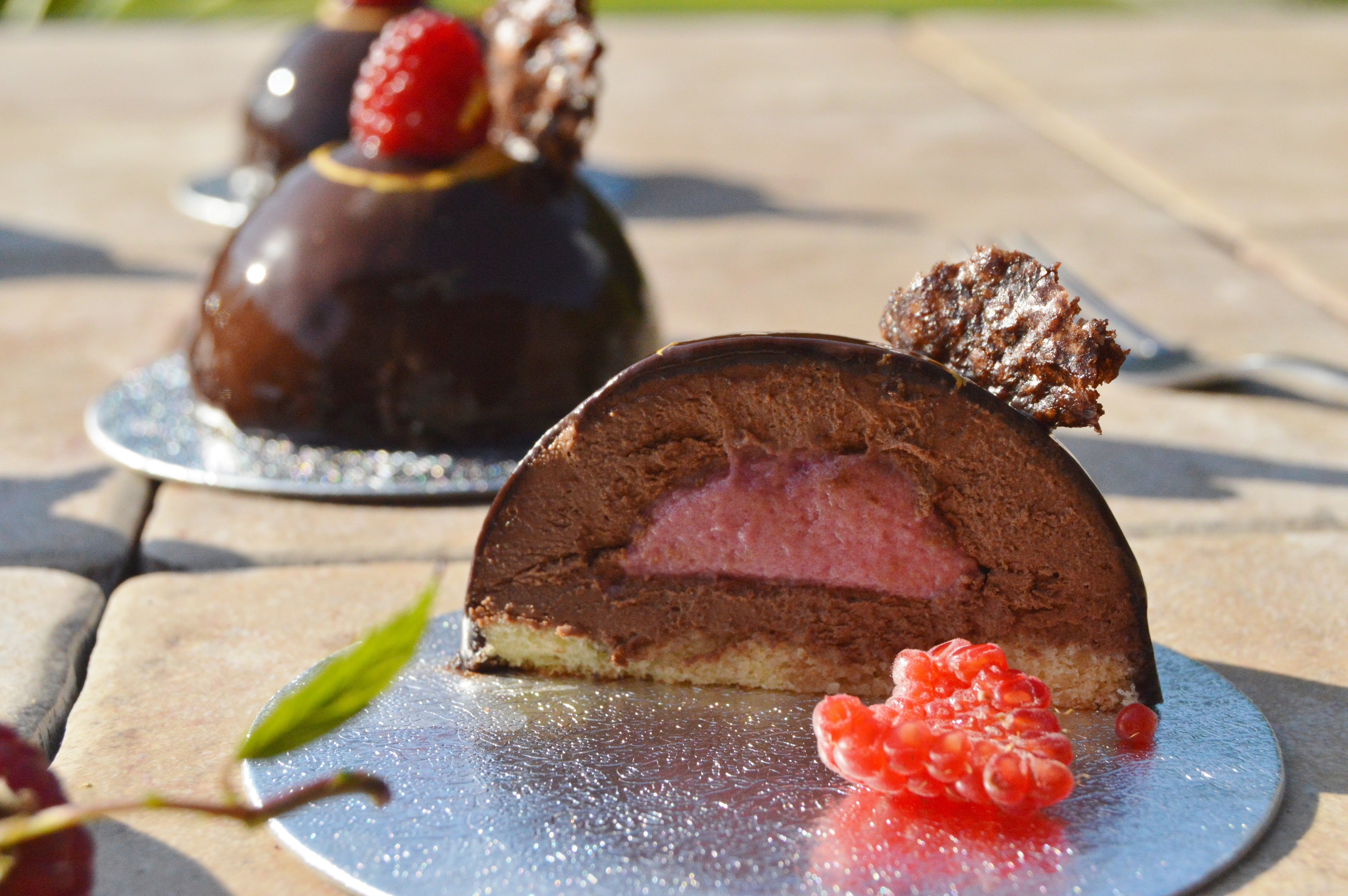 Raspberry & dark chocolate mousse domes – Phil's Home Kitchen