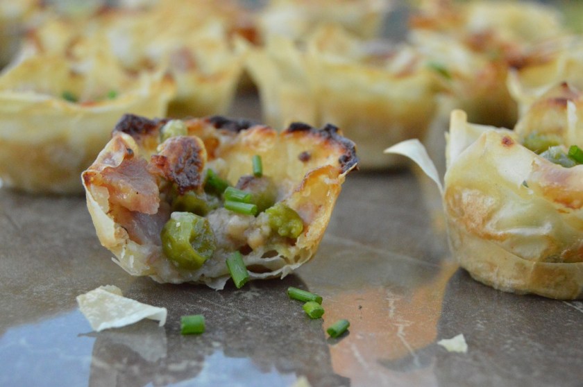 Pea and ham filo bites – Phil's Home Kitchen