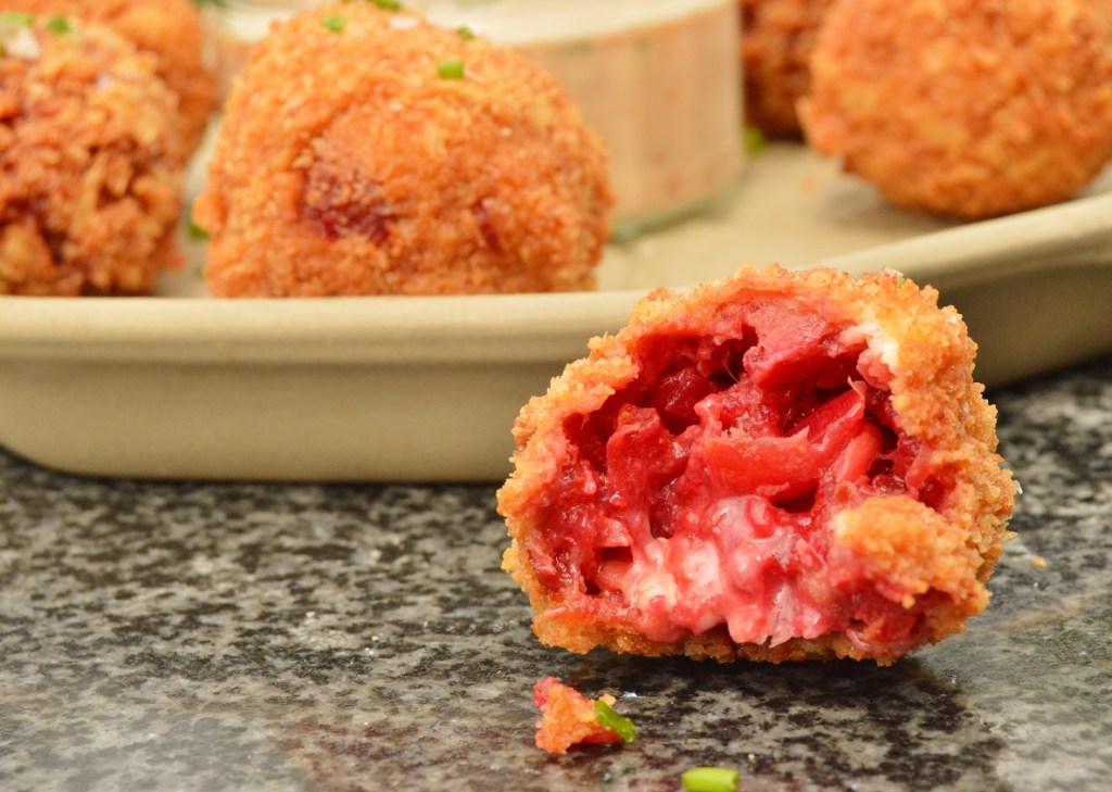 Beetroot, walnut and goats’ cheese arancini – Phil's Home Kitchen